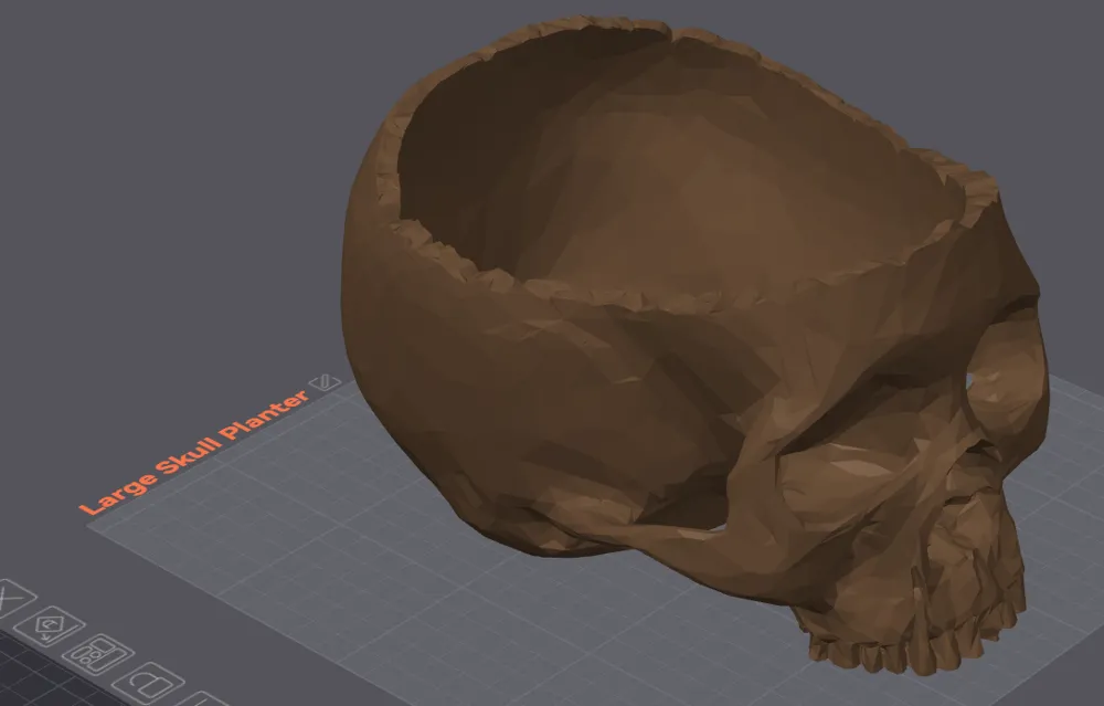Skull Planter in Two Sizes with Drip Tray - Free 3D Print Model ...