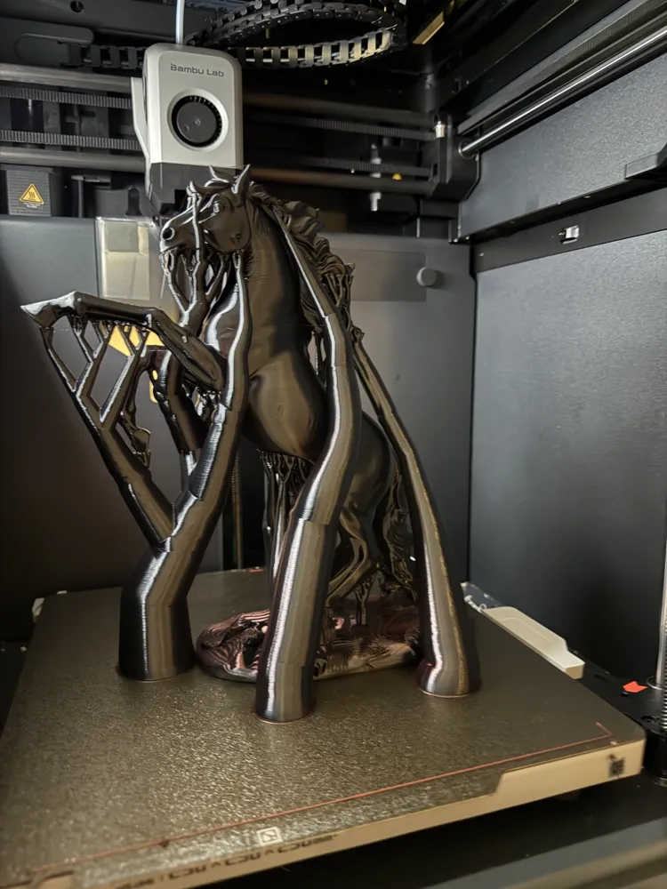 Rearing Horse Statue / Sculpture Plain & Silk. - Free 3D Print Model ...