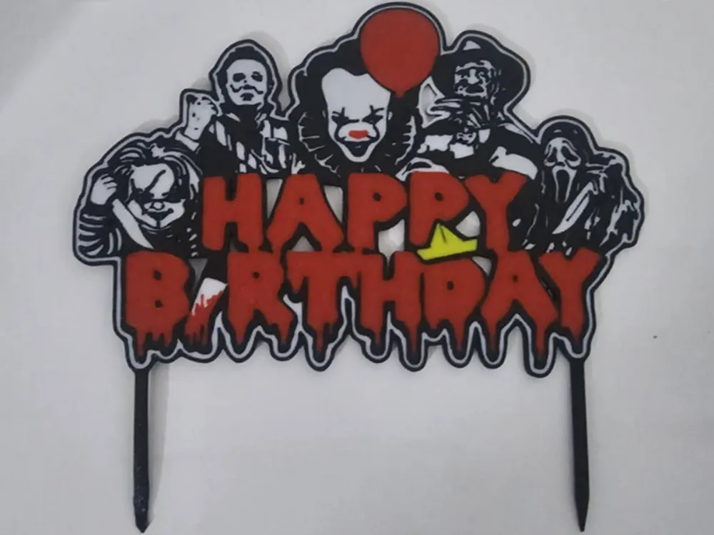Horror Birthday cake topper by 3dToppers MakerWorld: Download Free 3D ...