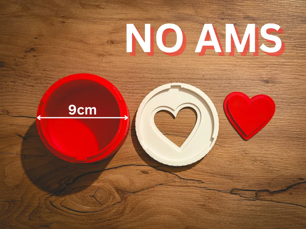 Valentine Heart Box - Twist Lock (No AMS) - Free 3D Print Model ...