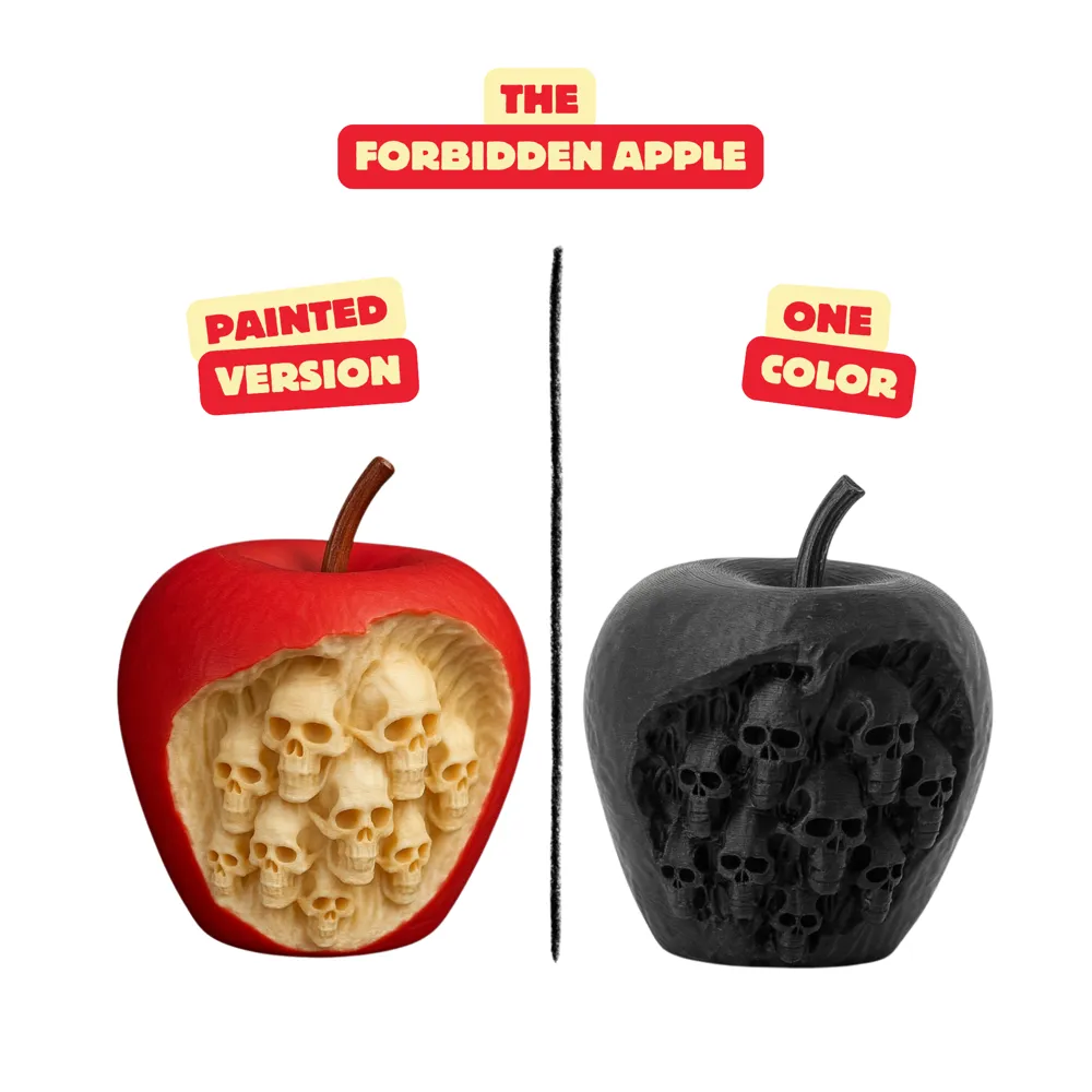 THE FORBIDDEN APPLE / HOMEDECOR / HALLOWEEN DECOR - Free 3D Print Model ...