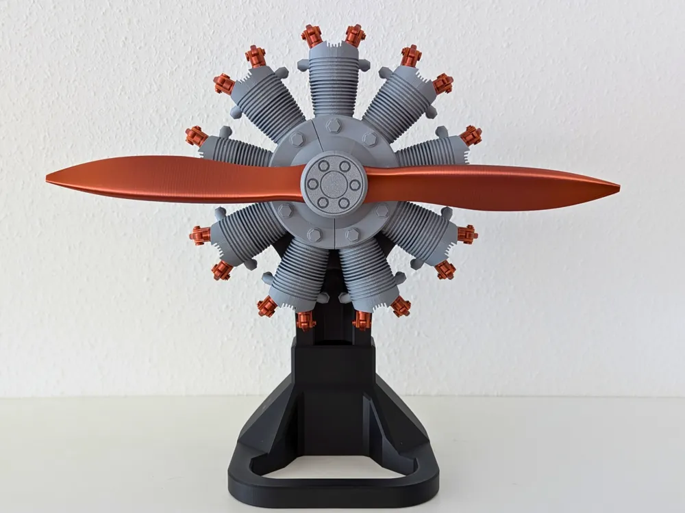 motorized 9 cylinder radial engine by Blubdiwub MakerWorld: Download Free 3D Models