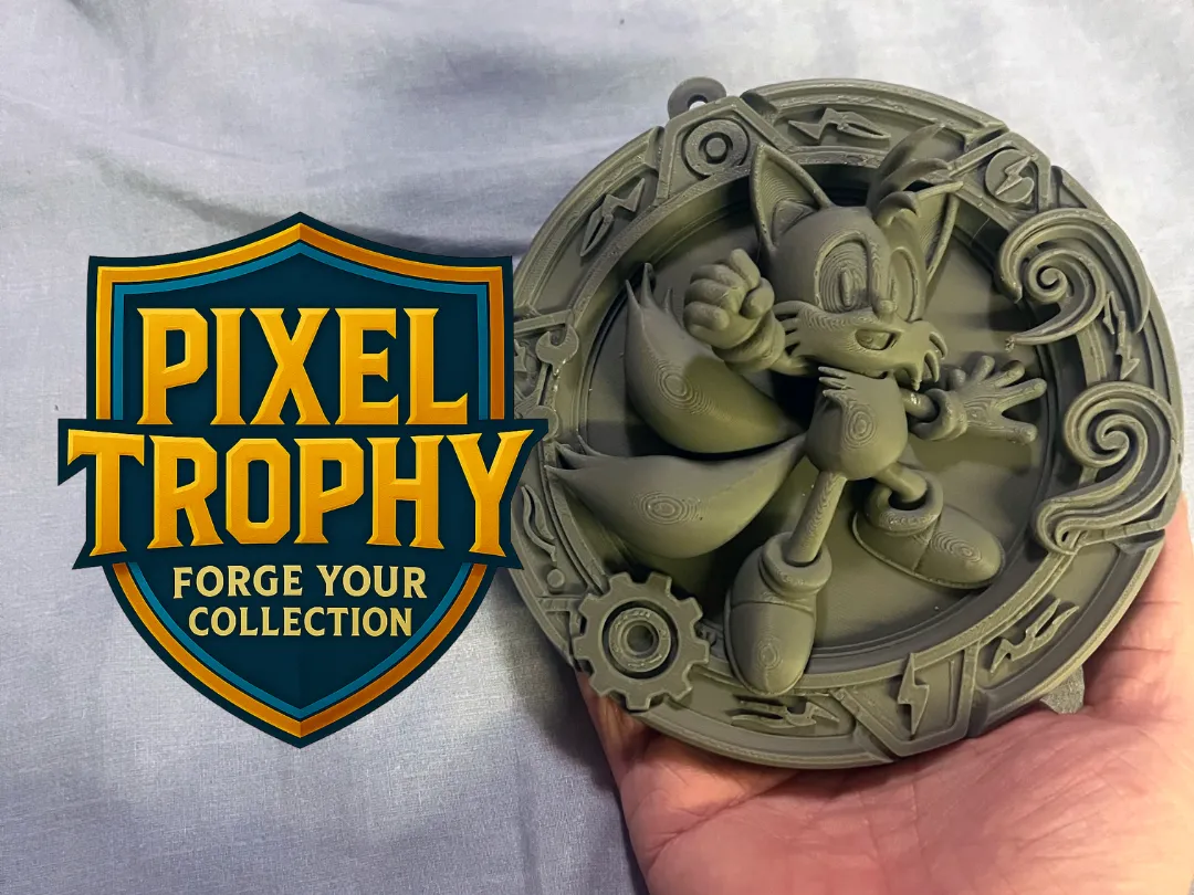 Pixel Trophy – Tails (Sonic the Hedgehog) - Free 3D Print Model ...
