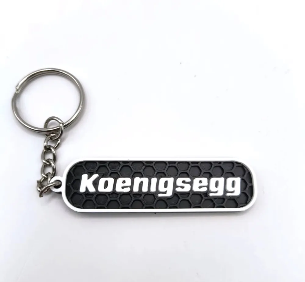 Koenigsegg logo keychain - Free 3D Print Model - MakerWorld