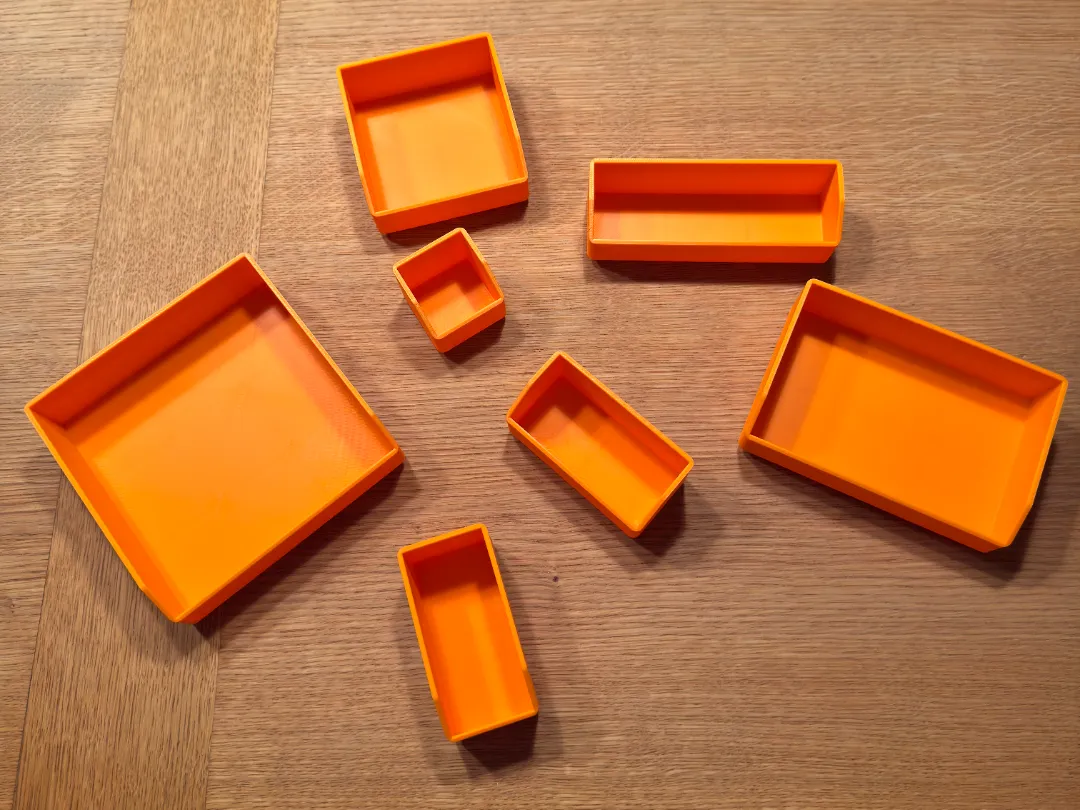 Gridfinity 5U Tilted Boxes Collection (1x1 to 3x3) - Free 3D Print ...