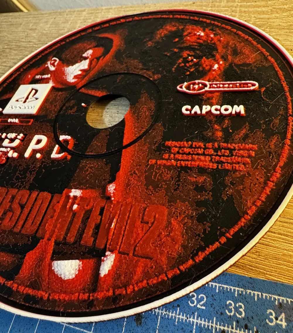 Resident Evil 2 PS1 as Wall Art (Hueforge) by Stephan Aberer MakerWorld ...