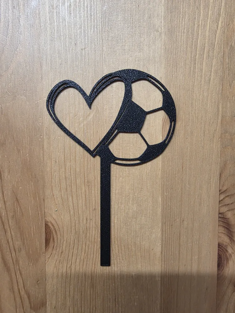 Heart Football Cake Topper by Shania's 3D Magic MakerWorld: Download ...