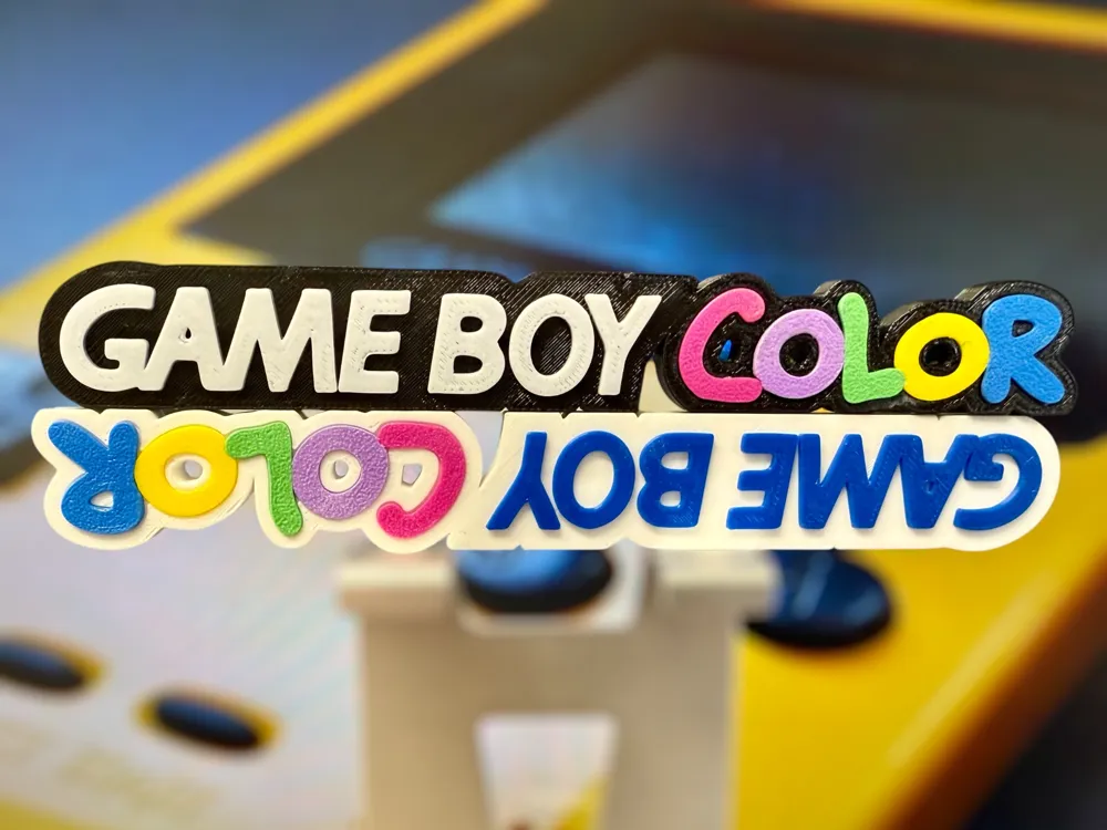 Game Boy Color Logo Display Stand by Hylijan - MakerWorld
