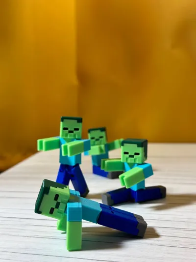 Minecraft Zombie Articulated by kirimba MakerWorld: Download Free 3D Models