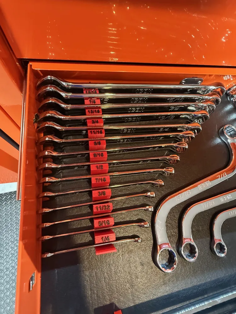 ICON 14pc Combo Wrench Organizers - Free 3D Print Model - MakerWorld