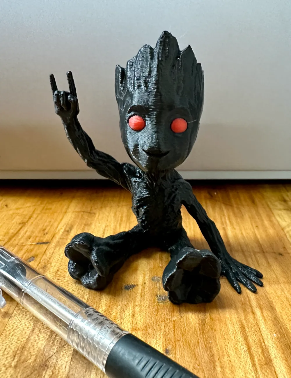 Heavy Metal Baby Groot ~ Rockstar ~ Horns ~ 76mm Tall Remixed by The ...