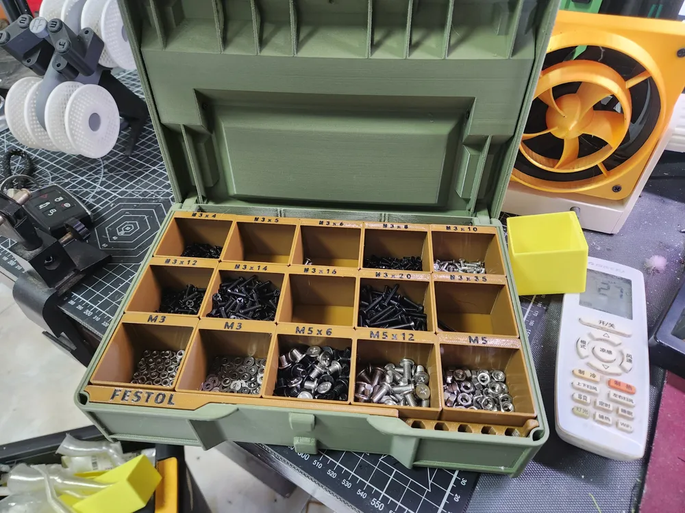 Stackable Modular Storage Box Lined Version festool by 陆荀彧 MakerWorld: Download Free 3D Models