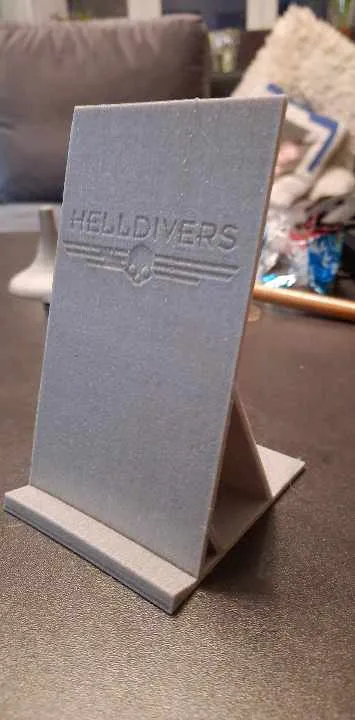 Helldivers Phone stand by Isac - MakerWorld