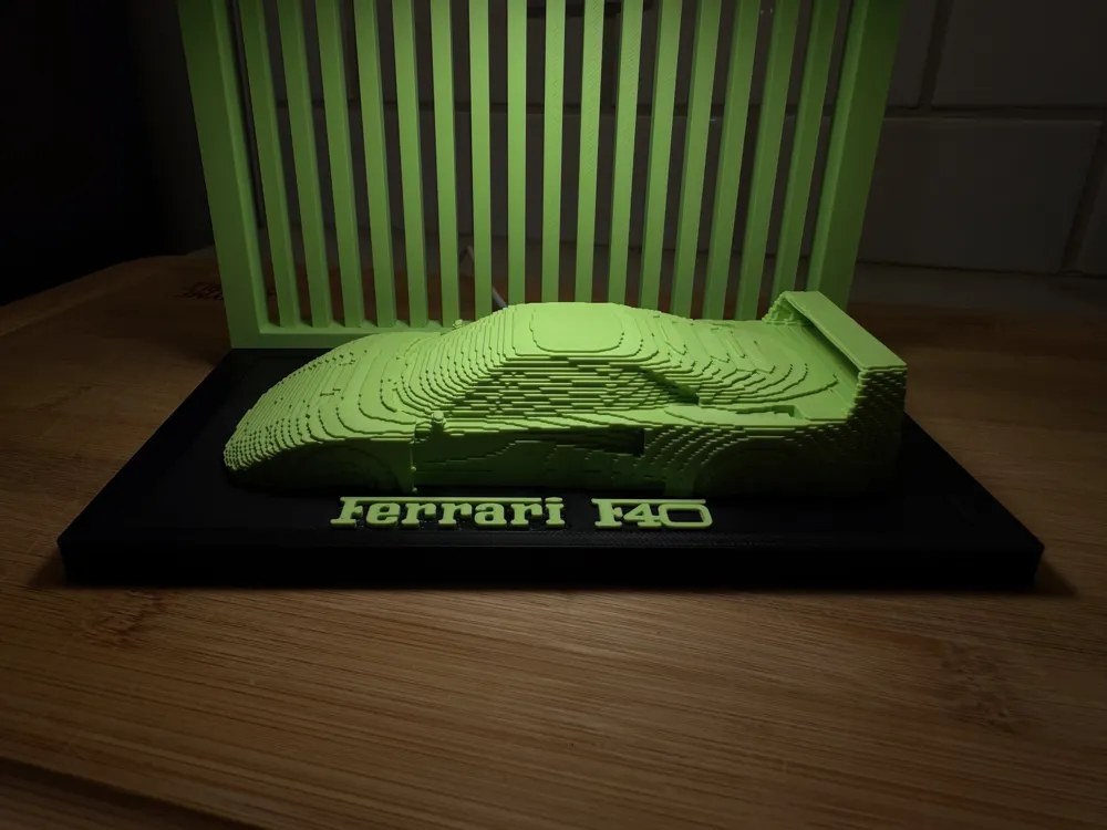 Ferrari F40 - Pixelated Car Art by ShapeShift 3D Creations - MakerWorld