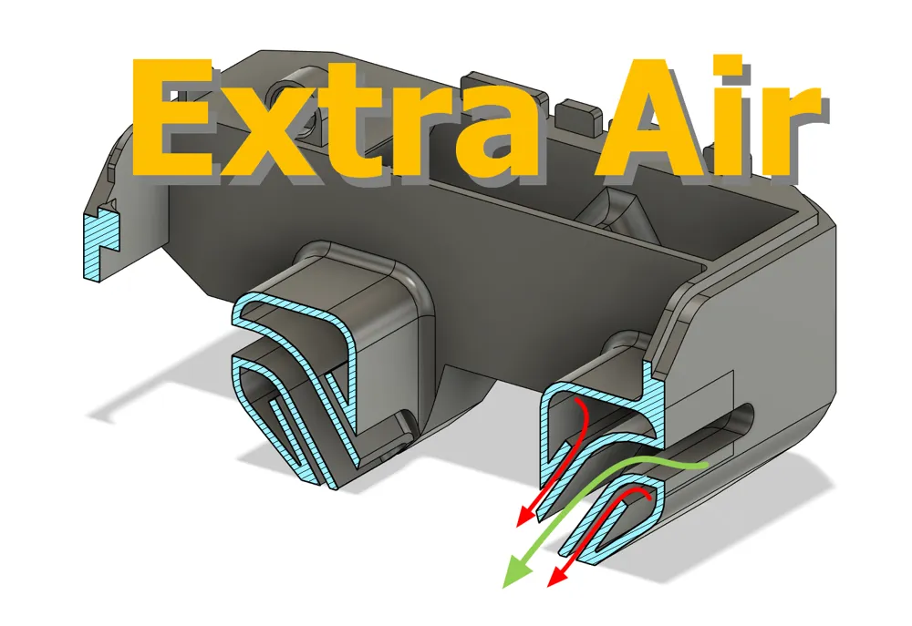 P1S, P1P Fan Flow Duct (Coandă Effect) - Free 3D Print Model - MakerWorld