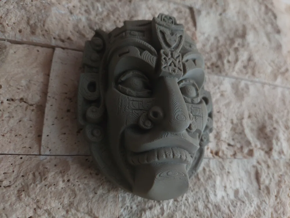 Ancient Mayan Stone Face Sculpture v5 by ovitek_ MakerWorld: Download Free 3D Models