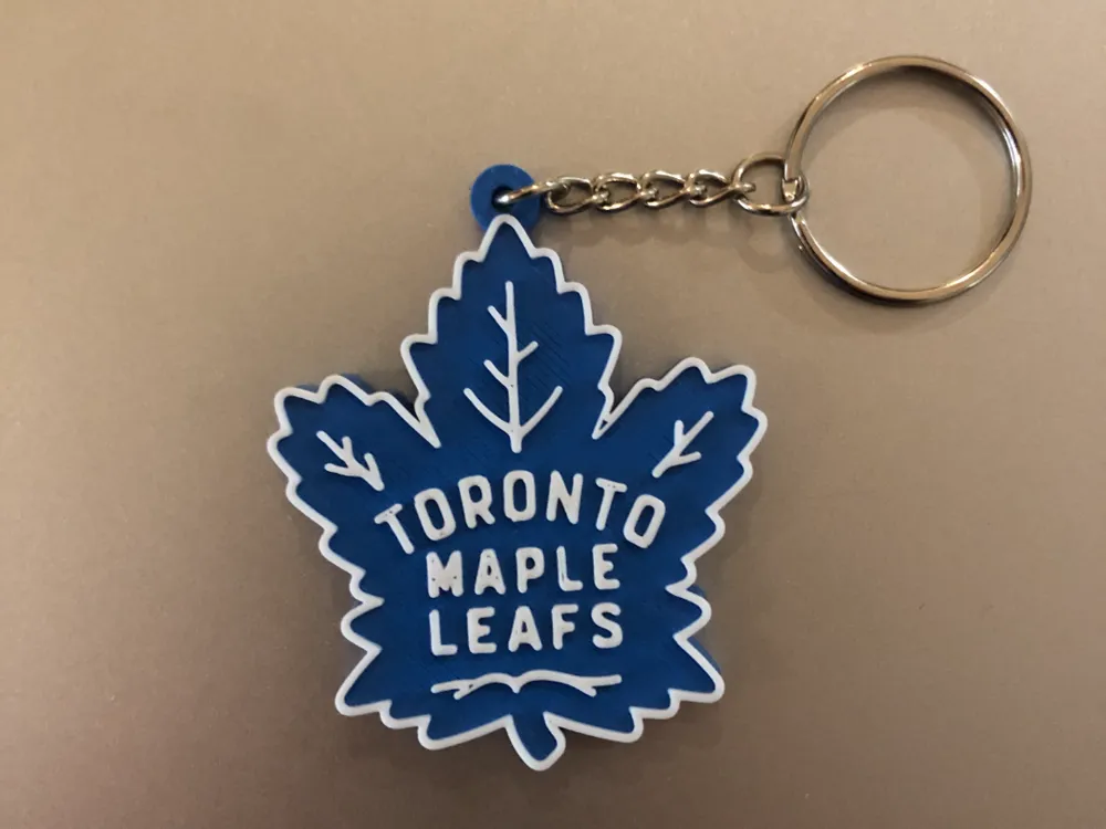 Toronto Maple Leafs (keychain) - Free 3D Print Model - MakerWorld