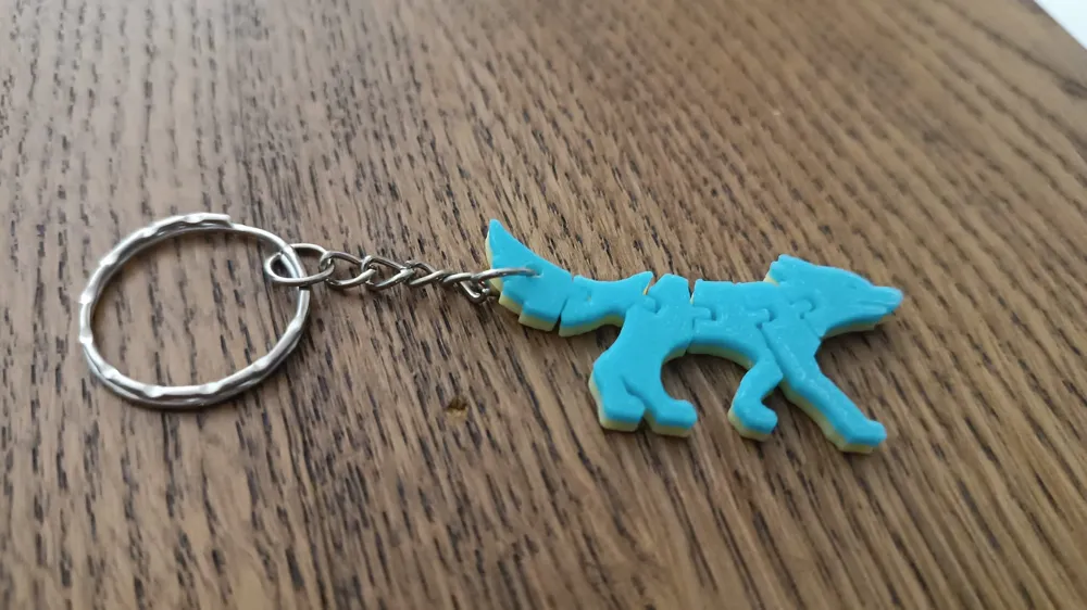 Flexi Fox Keychain by Fabbiotto - MakerWorld