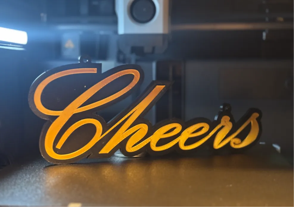 Elegant Cheers Bar Plate by Marvin - MakerWorld