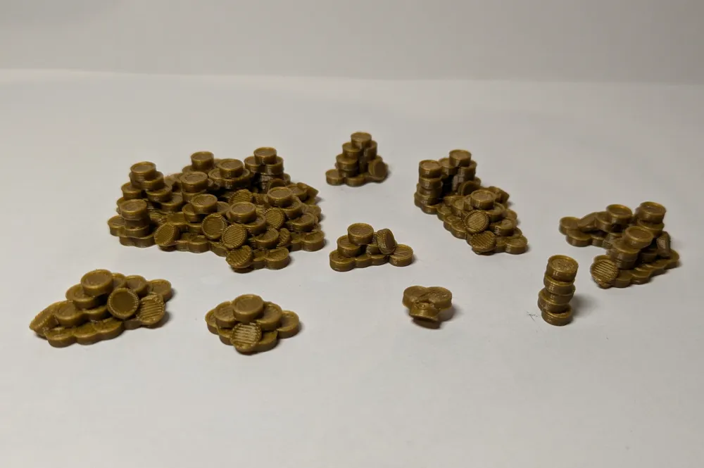 Coin piles - dnd scatter scenery by Together 3D - MakerWorld