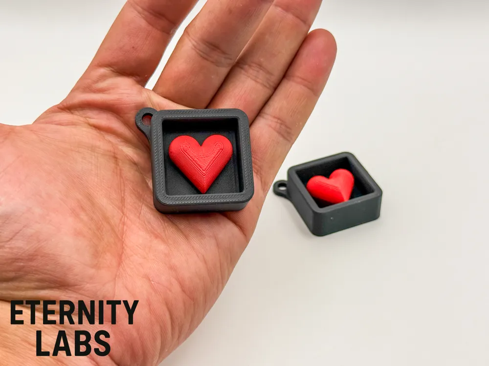 Mini Heart in a Frame Keychain - Free 3D Print Model - MakerWorld