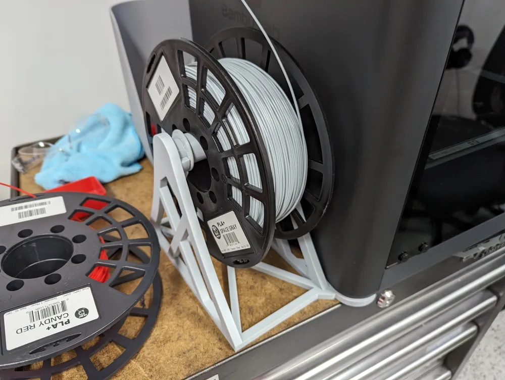 Bambu P1 & X1 Side Spool Holder (Interlocking) - Free 3D Print Model - MakerWorld