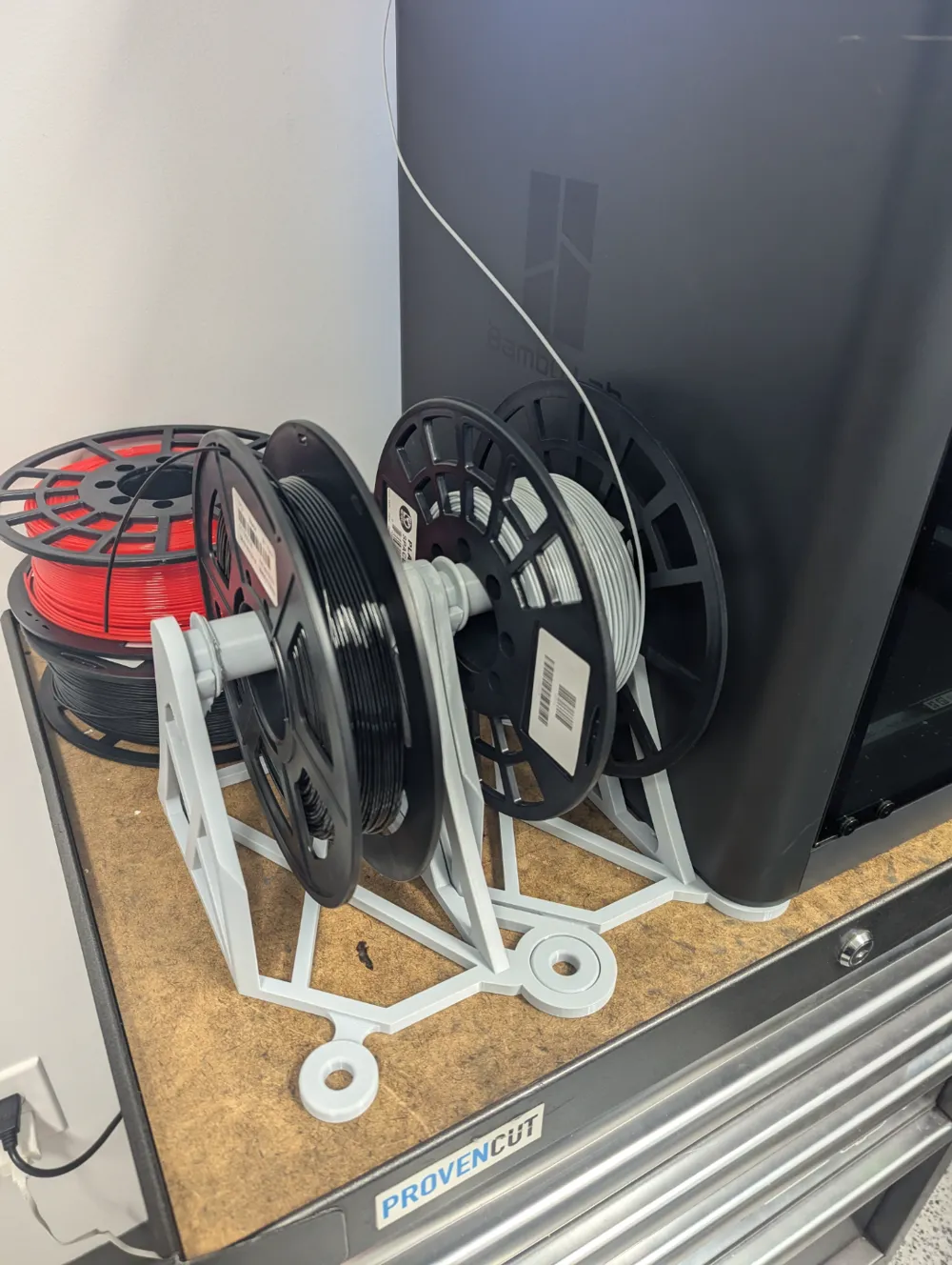 Bambu P1 & X1 Side Spool Holder (Interlocking) - Free 3D Print Model - MakerWorld