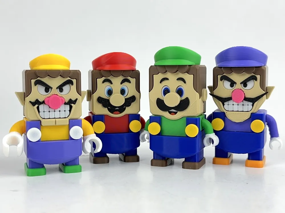 "LEGOWARIO" style - Super Mario - complete set - Free 3D Print Model ...