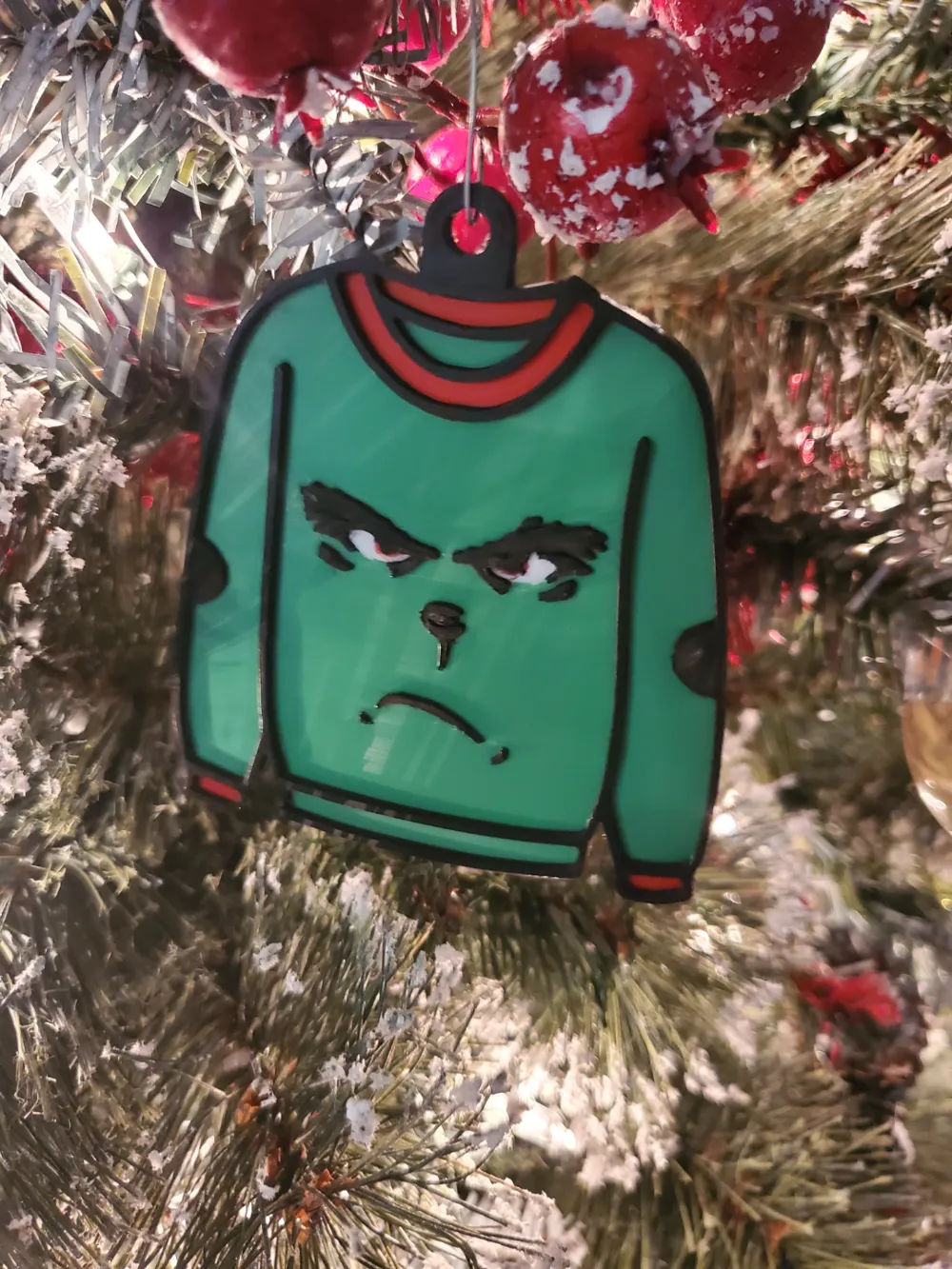 Ugly Grinch Sweater Ornament by A Bruh Ham - MakerWorld
