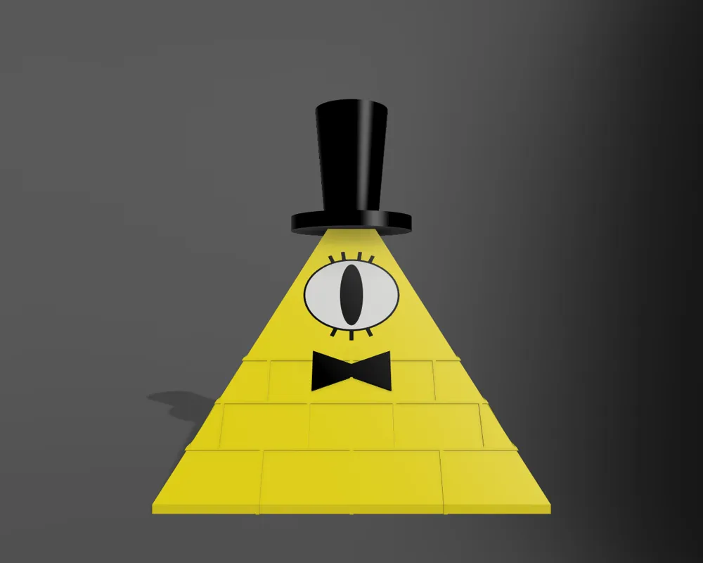 Bill Cipher Levitating Lamp by JackalolzMakerWorld: Download Free 3D Models