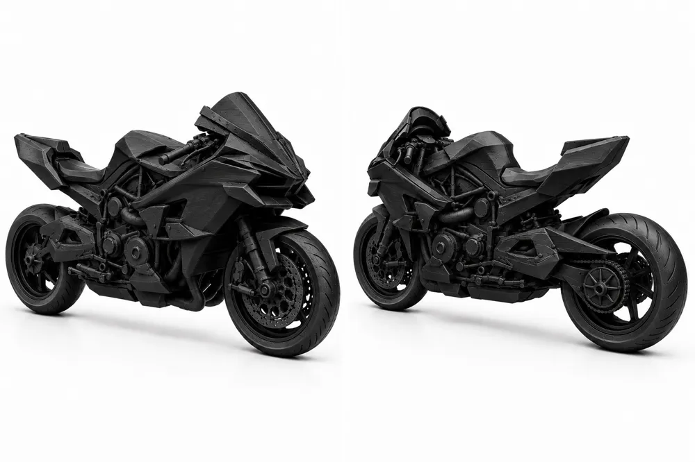Kawasaki Ninja H2R Inspired Motorcycle - Free 3D Print Model - MakerWorld