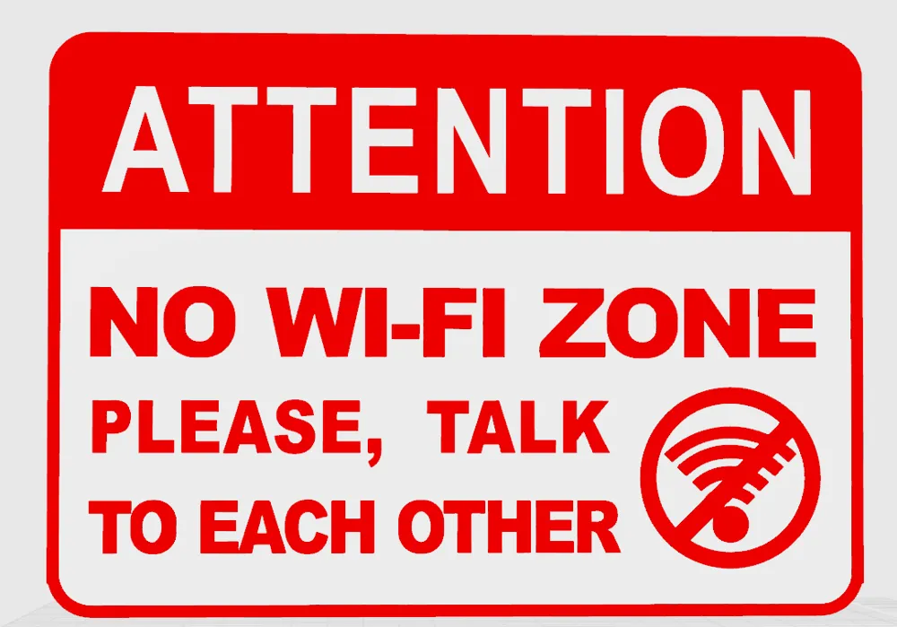 WARNING NO WIFI sign by Bromigo77 - MakerWorld