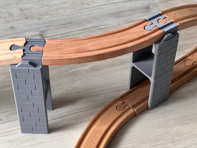 Bridge Support for Wooden Track Train by jdormer9 - MakerWorld