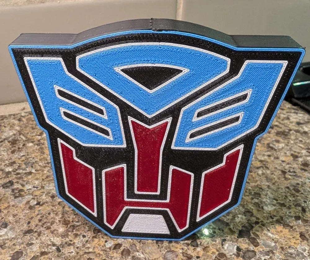 Transformers Autobots Logo Desktop Wall Display - Free 3D Print Model ...