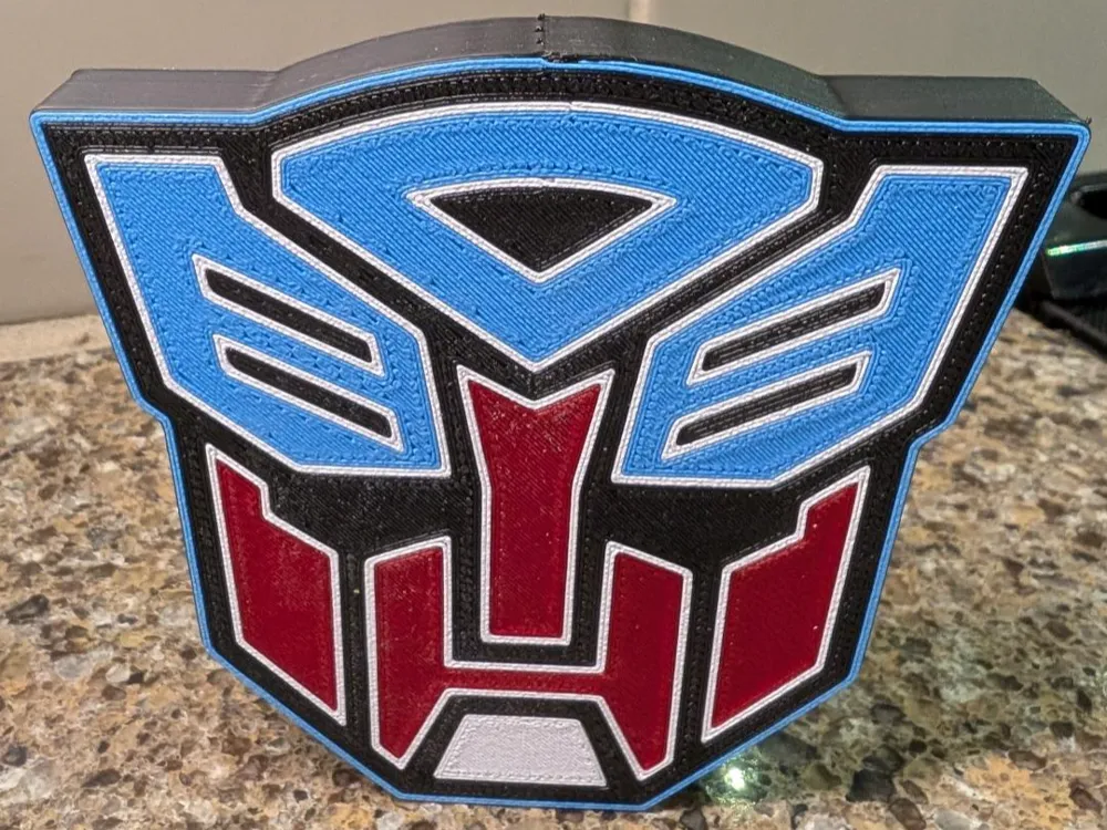 Transformers Autobots Logo Desktop Wall Display - Free 3D Print Model ...