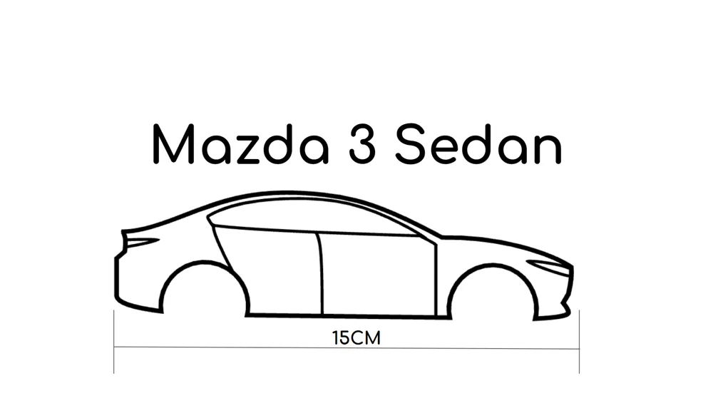 Mazda 3 Sedan Silhouette Wall Art by ZacharyA1Printing - MakerWorld