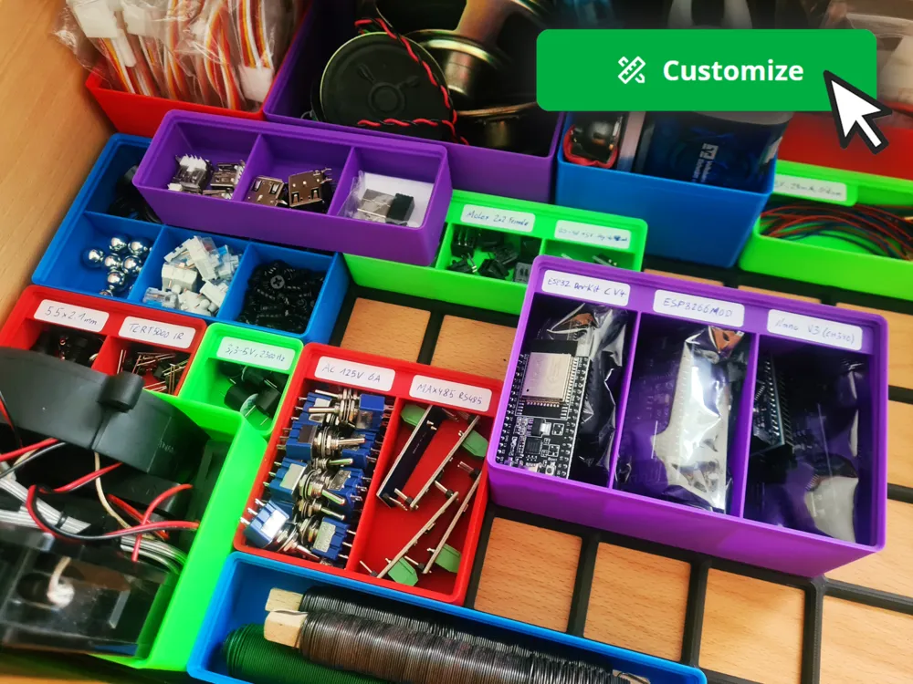 Ultimate Parametric Gridfinity Box by Molodos MakerWorld: Download Free 3D Models