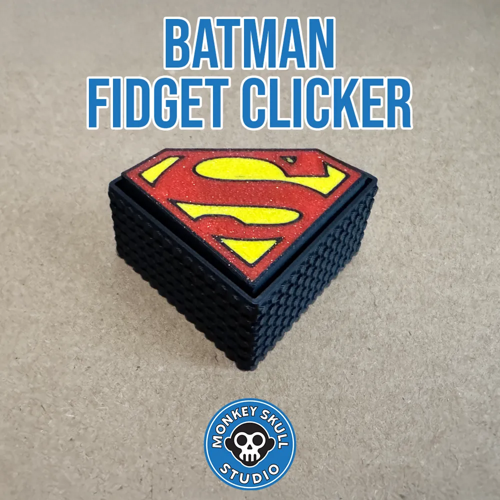 Superman Logo Mechanical Clicker - Fidget Toy - Free 3D Print Model ...