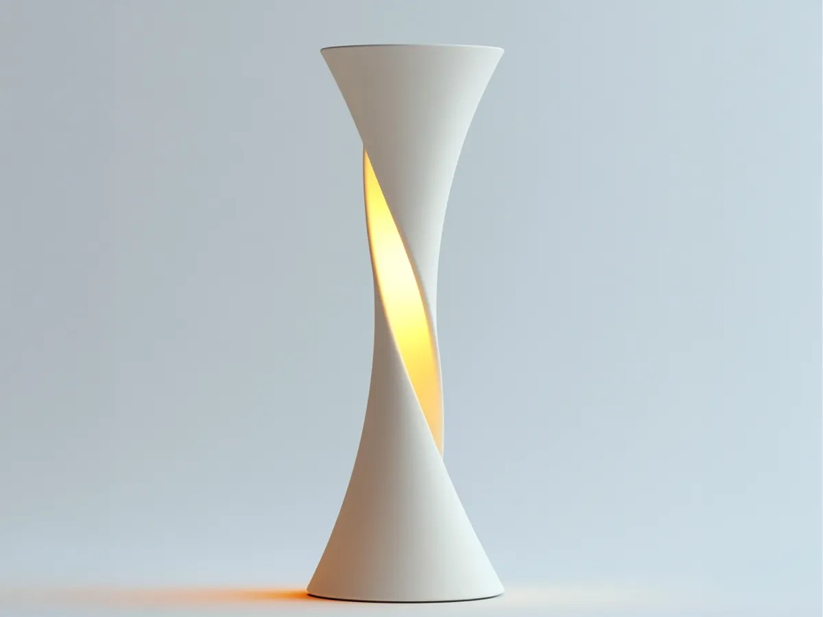Minimalist Twisted Table Lamp Design - Free 3D Print Model - MakerWorld