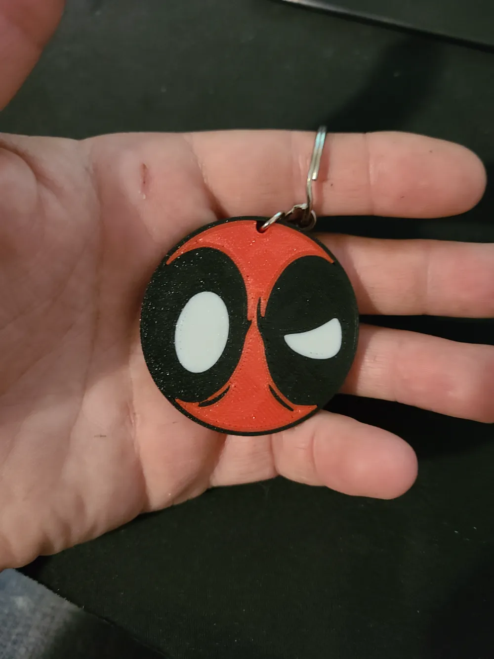 Deadpool Wink Logo Keychain by Made to Life Studios - MakerWorld