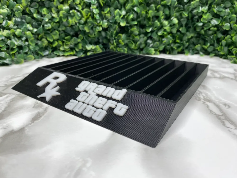PlayStation GTA Game Holder Stand Display by 3dprintsssss - MakerWorld
