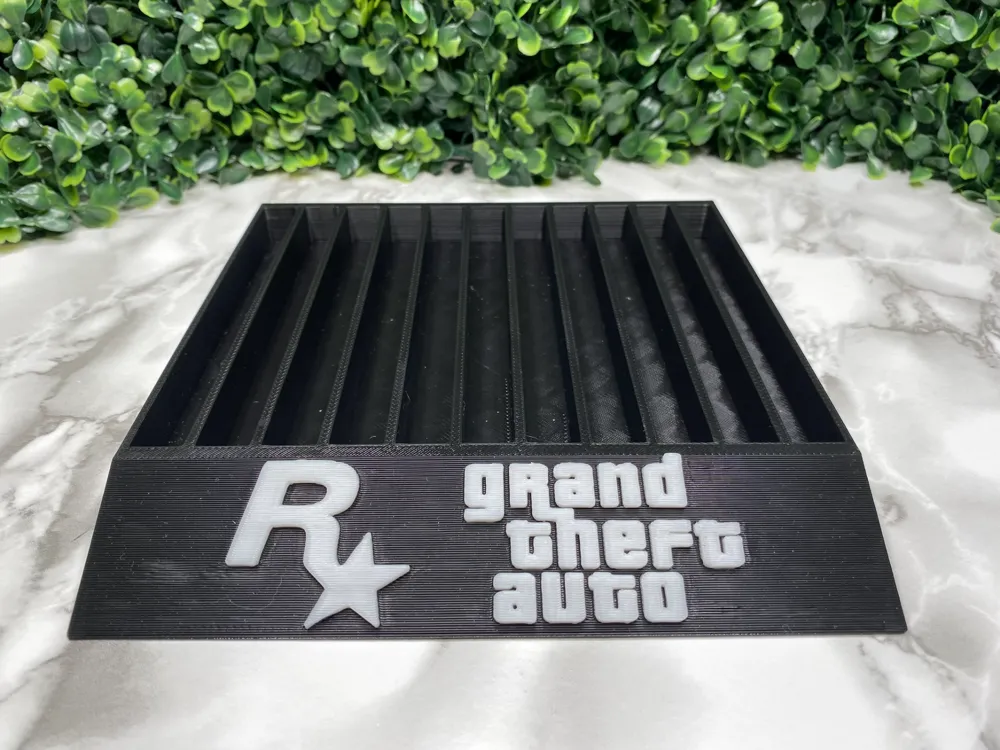PlayStation GTA Game Holder Stand Display by 3dprintsssss - MakerWorld