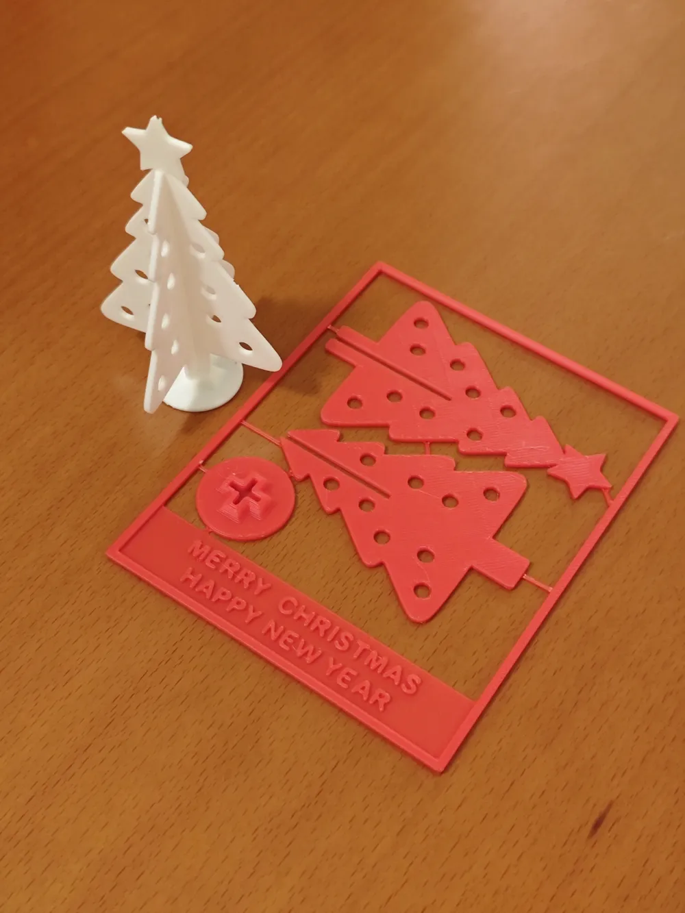 Mini Christmas Tree Assembly Kit Custom Text - Free 3D Print Model ...