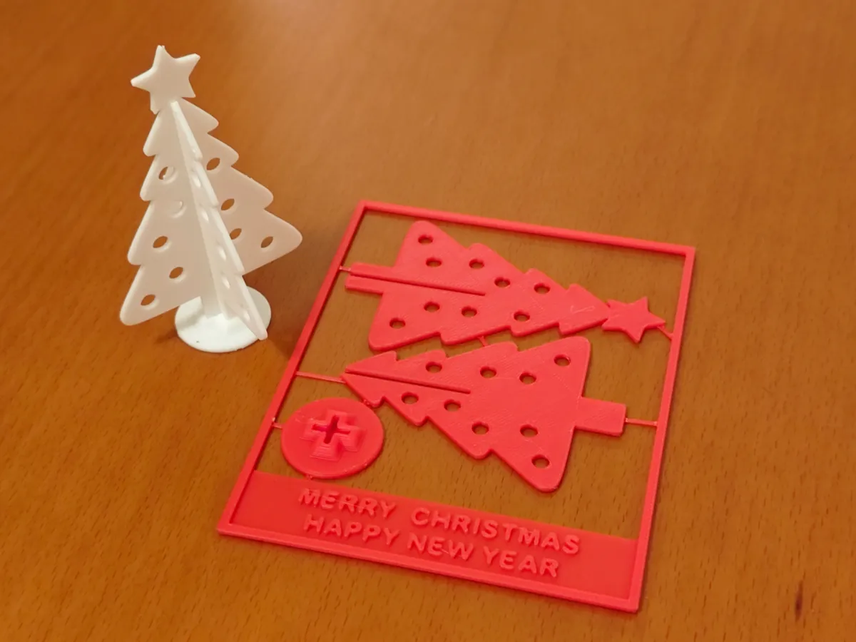 Mini Christmas Tree Assembly Kit Custom Text - Free 3D Print Model ...