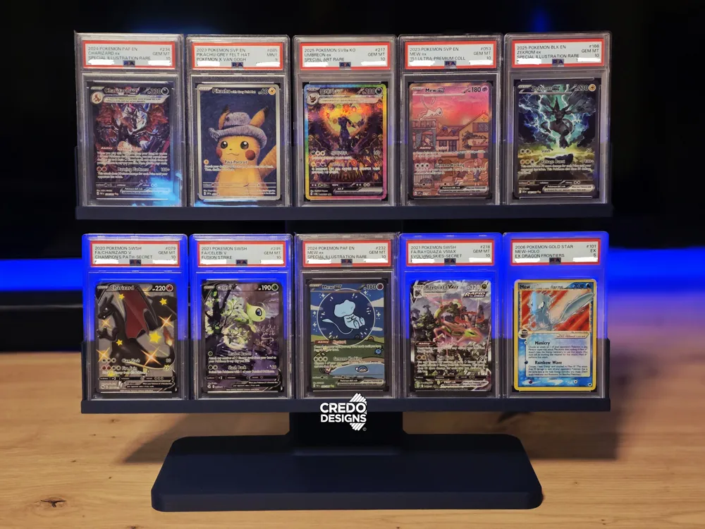 5x2 Pokémon PSA Slab Modern TCG Display Stand - Free 3D Print Model ...