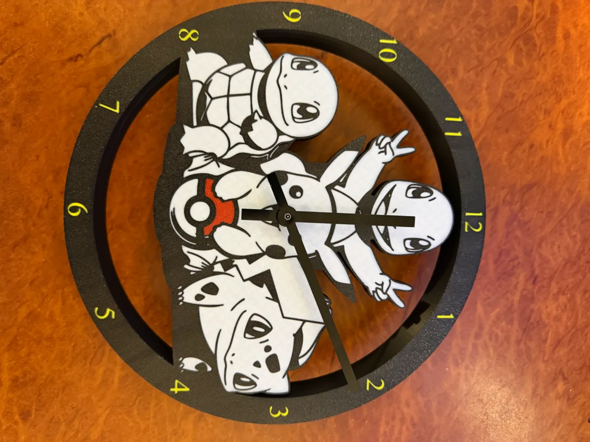 Pokemon Friends Clock - Free 3D Print Model - MakerWorld