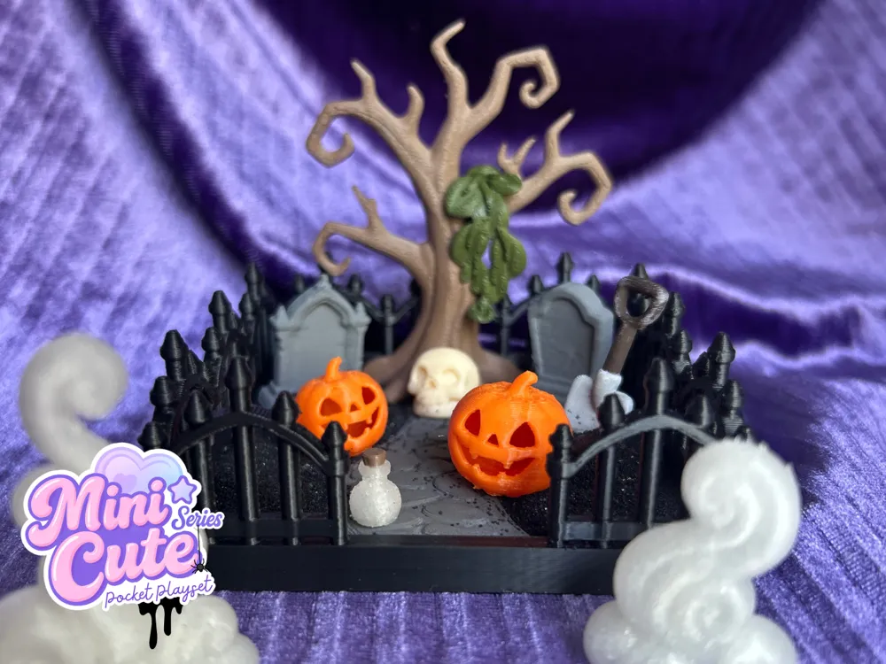 Haunted Corner #4 - Pumpkin Graveyard - Free 3D Print Model - MakerWorld