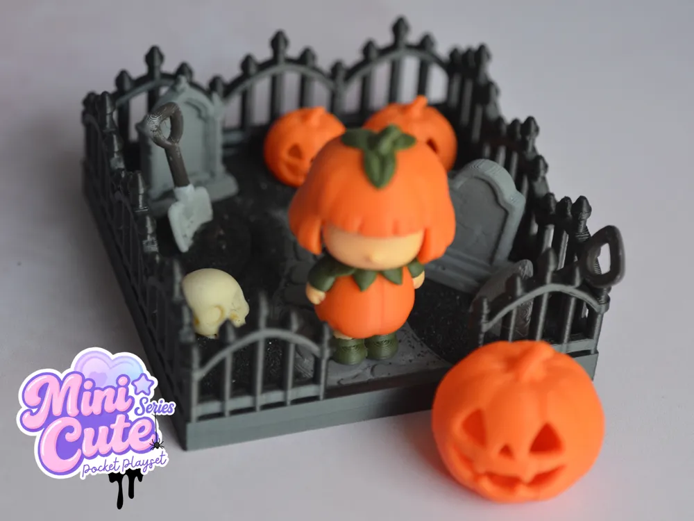 Haunted Corner #4 - Pumpkin Graveyard - Free 3D Print Model - MakerWorld