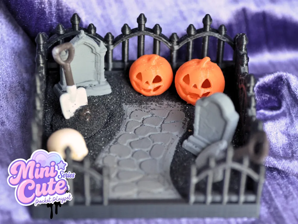 Haunted Corner #4 - Pumpkin Graveyard - Free 3D Print Model - MakerWorld
