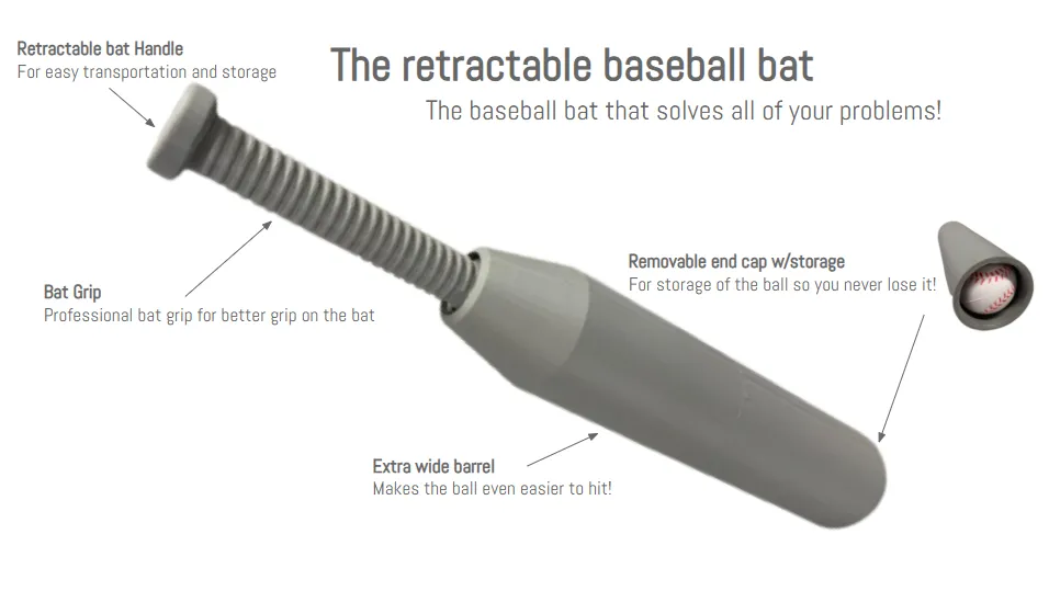Retractable Baseball Bat - Free 3D Print Model - MakerWorld